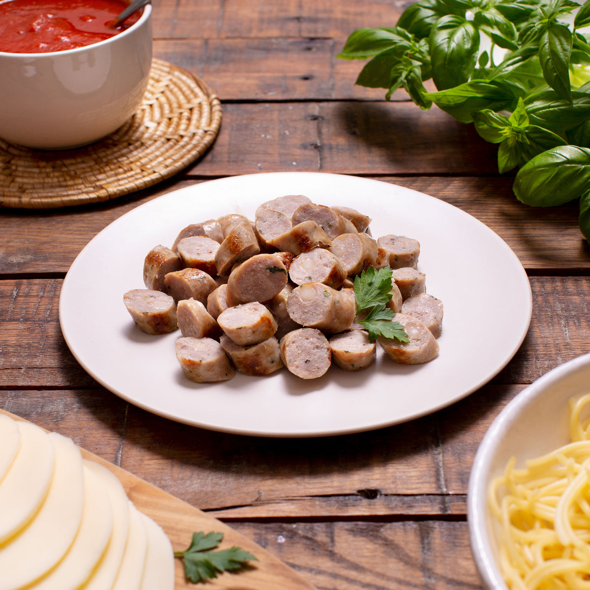 Provolone & Parsley Pork Sausage Rope | Esposito's Finest Quality Sausage